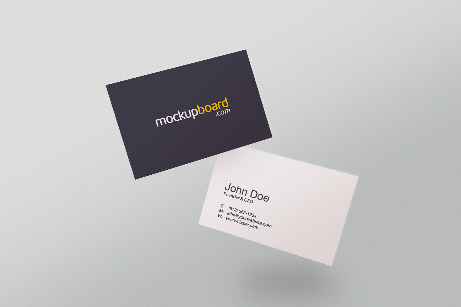Floating Business Card | MockupBoard.com